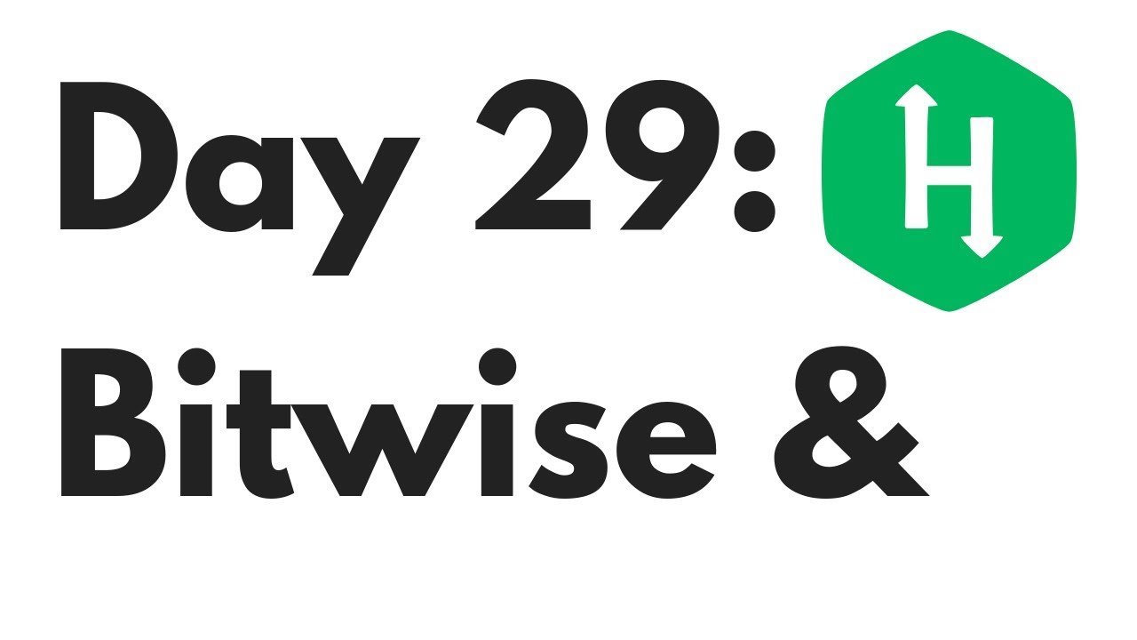 Hackerrank Day 29 Bitwise And Python Youtube