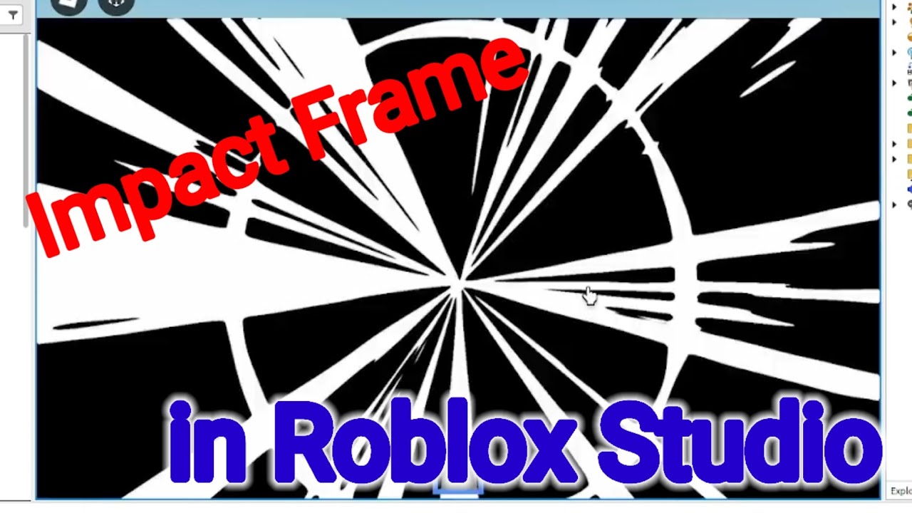 How To Make Impact Frame In Roblox Studio Youtube