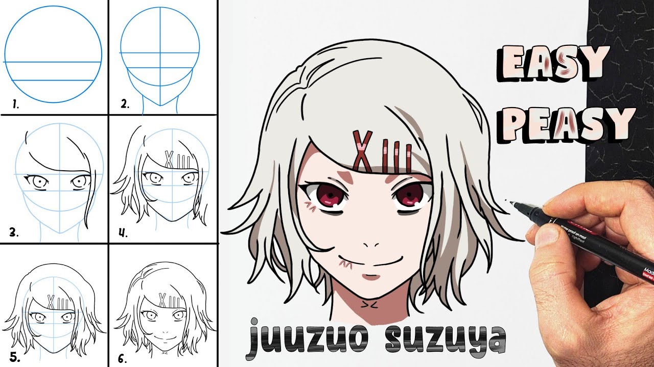 How To Draw Juuzou Suzuya From Tokyo Ghou Easy Anime Drawin Youtube
