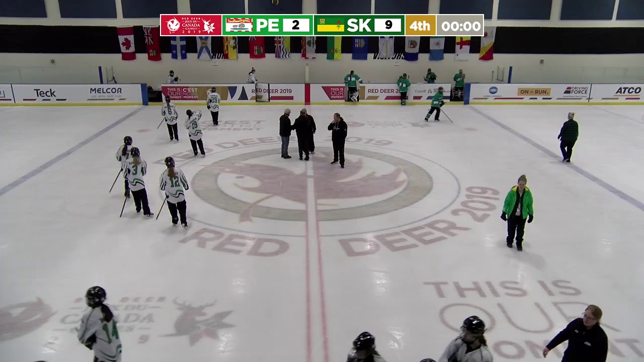 2019 Cwg Ringette Game 9 Pe Vs Sk Youtube