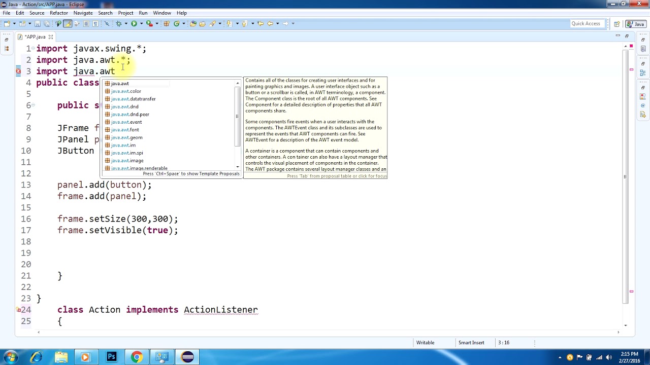 How To Add Actionlistener To Button In Java Youtube