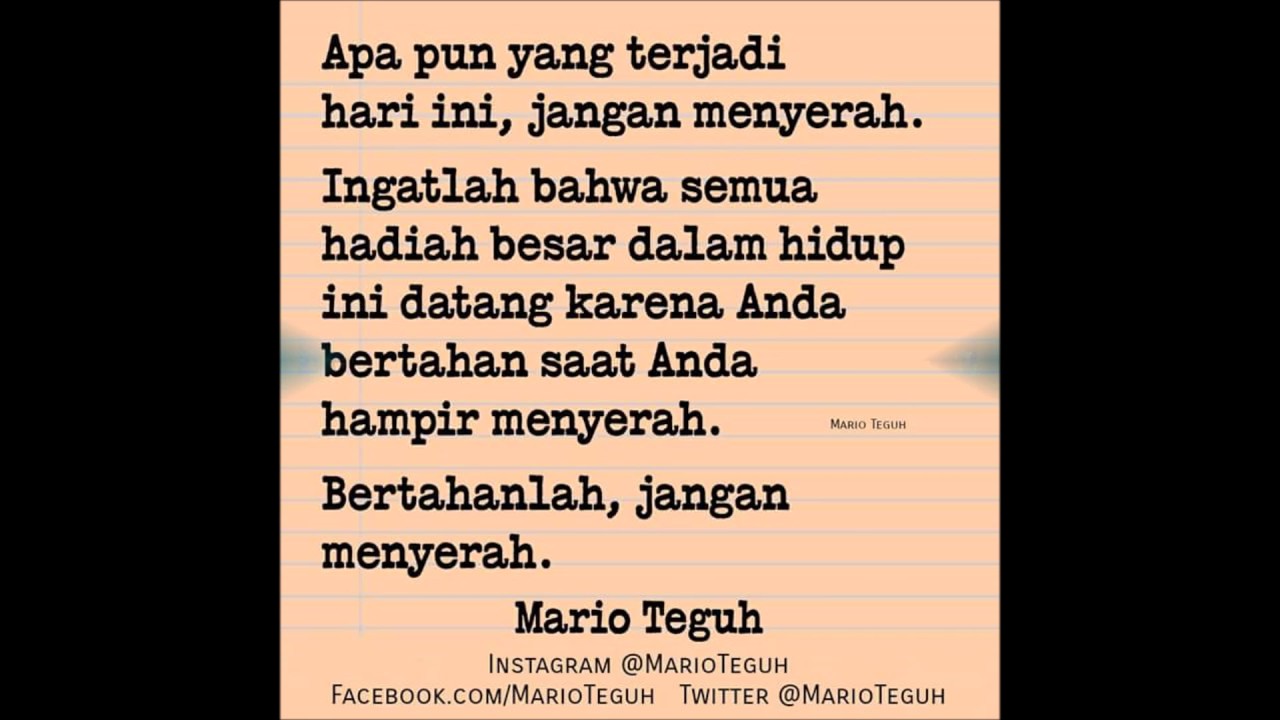 Kata Kata Bijak Tentang Hari Ini