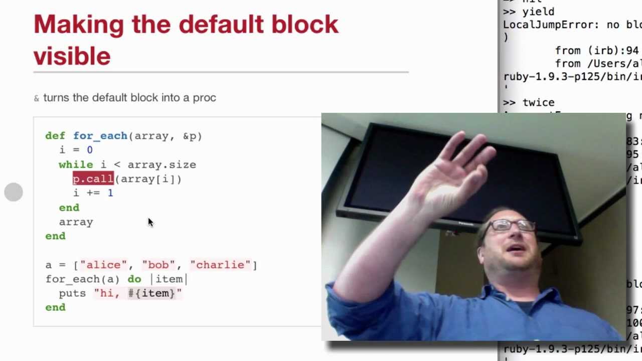 Code Blocks In Ruby Youtube
