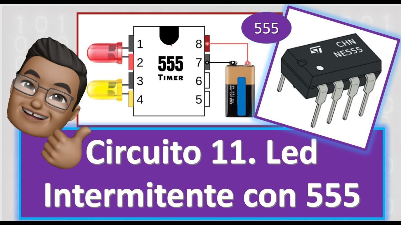 Circuito Analógico 11 Led Intermitente Con 555 Como Timer Youtube