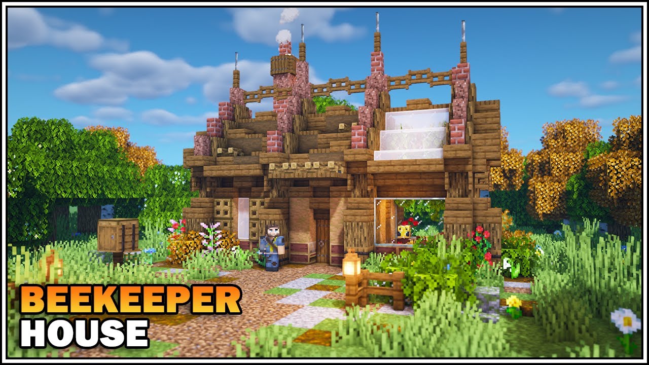 Minecraft 1 15 Beekeeper House Tutorial How To Build Youtube