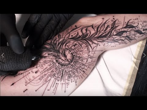 Geometric Phoenix Tattoo Time Lapse Youtube