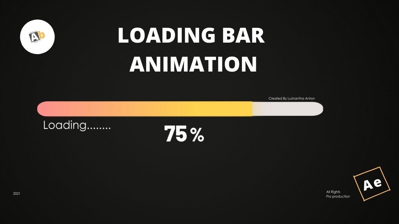 Loading Bar Animation After Effects Tutorial Youtube