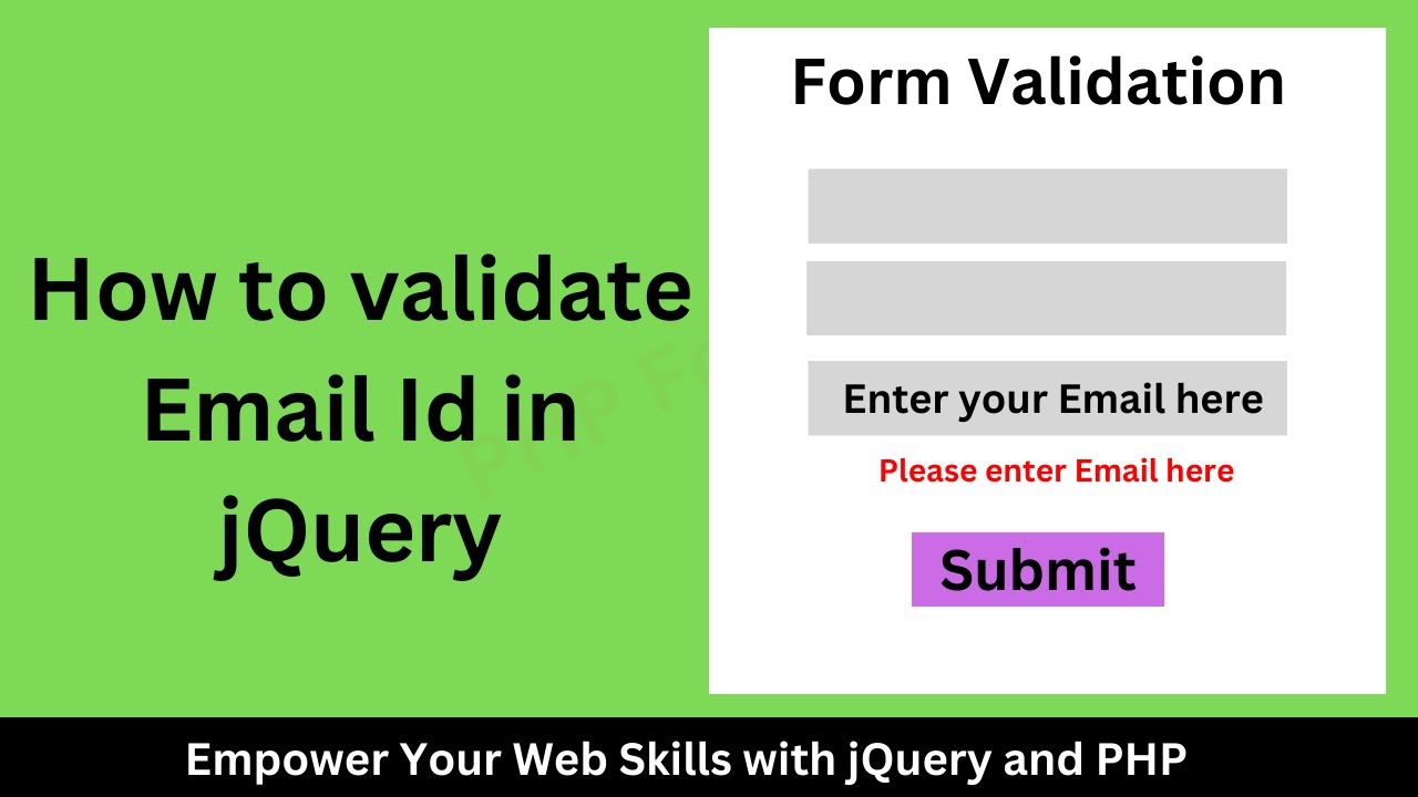 How To Validate Email Id In Jquery Jquery Email Validation Regex
