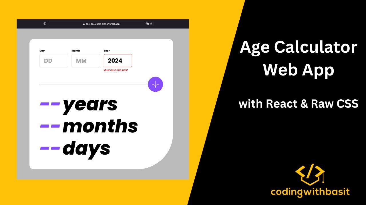 Age Calculator Web App React Css Design Raw Css Elegant Css
