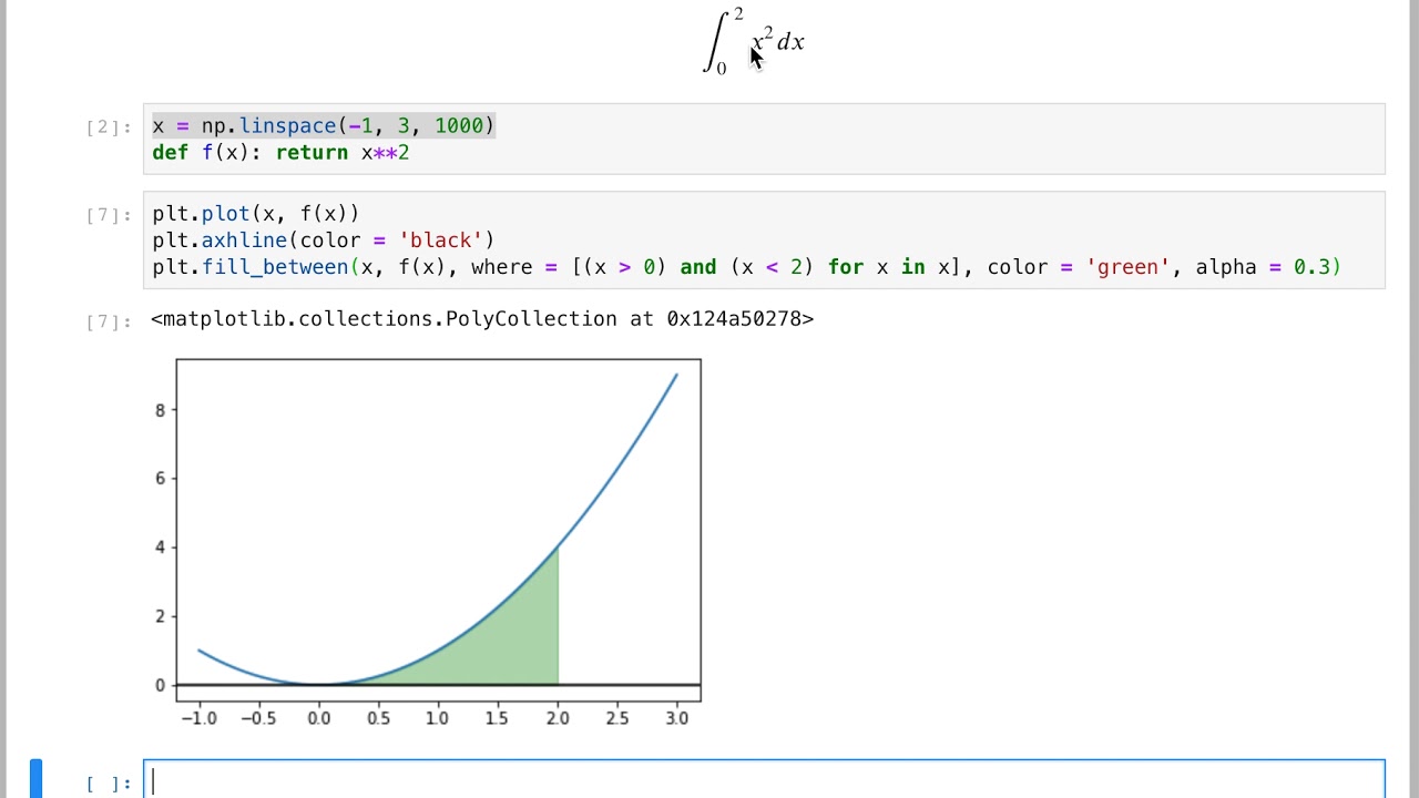 Exact Areas And Definite Integral With Python Youtube