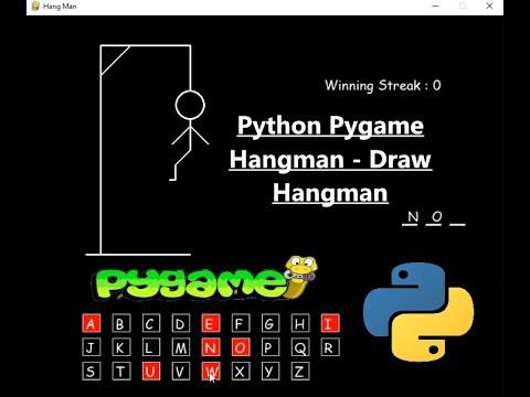 Hangman Draw Hangman And Load Wordlist Python Pygame Module