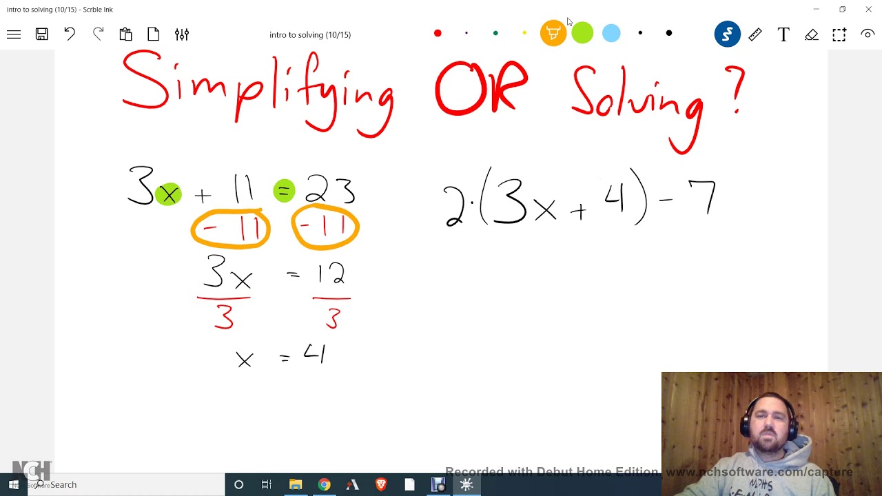 Simplifying Vs Solving Youtube