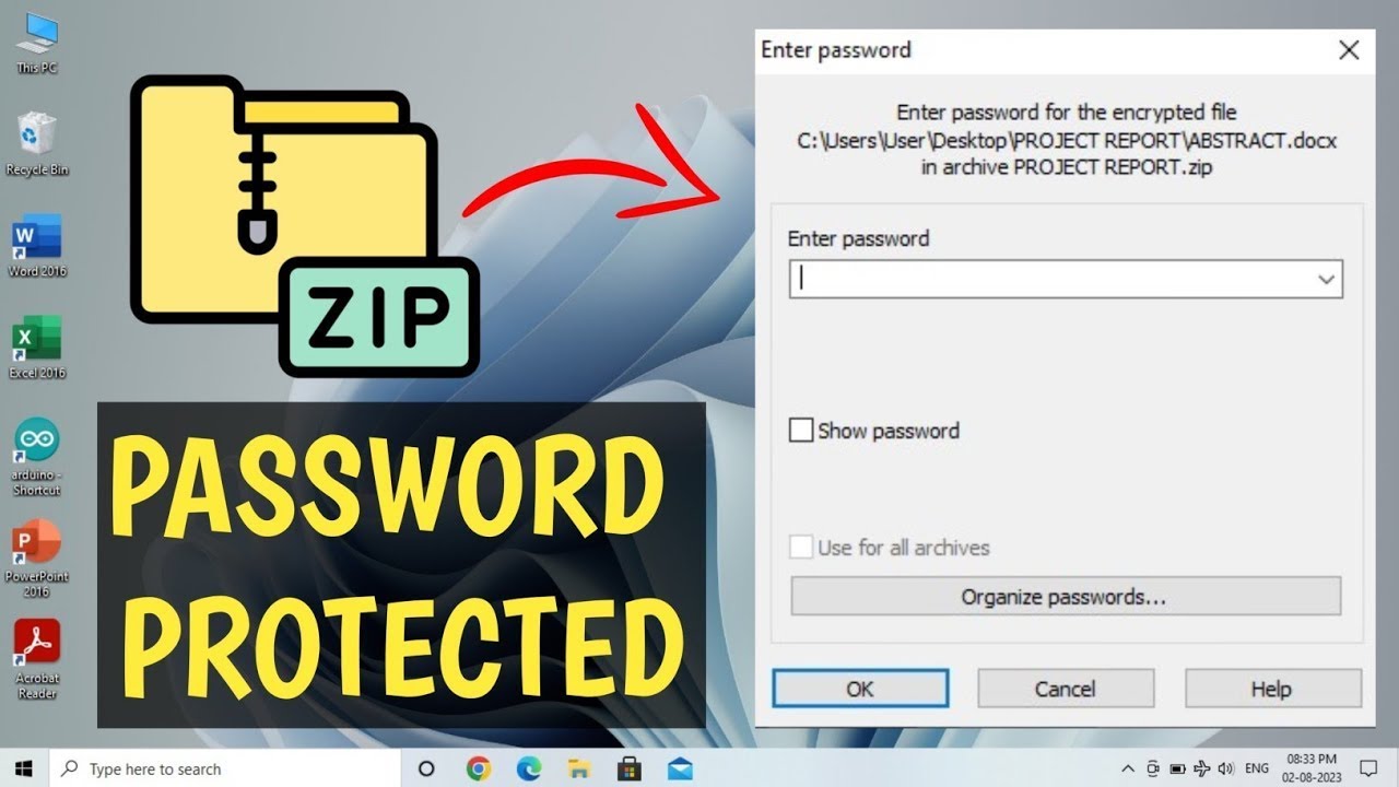 How To Create Password Protected Zip Folder Convert Files To Secured