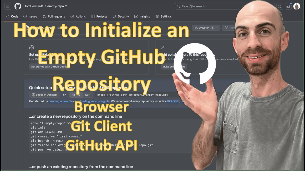 How To Initialize An Empty Github Repository Browser Git Client