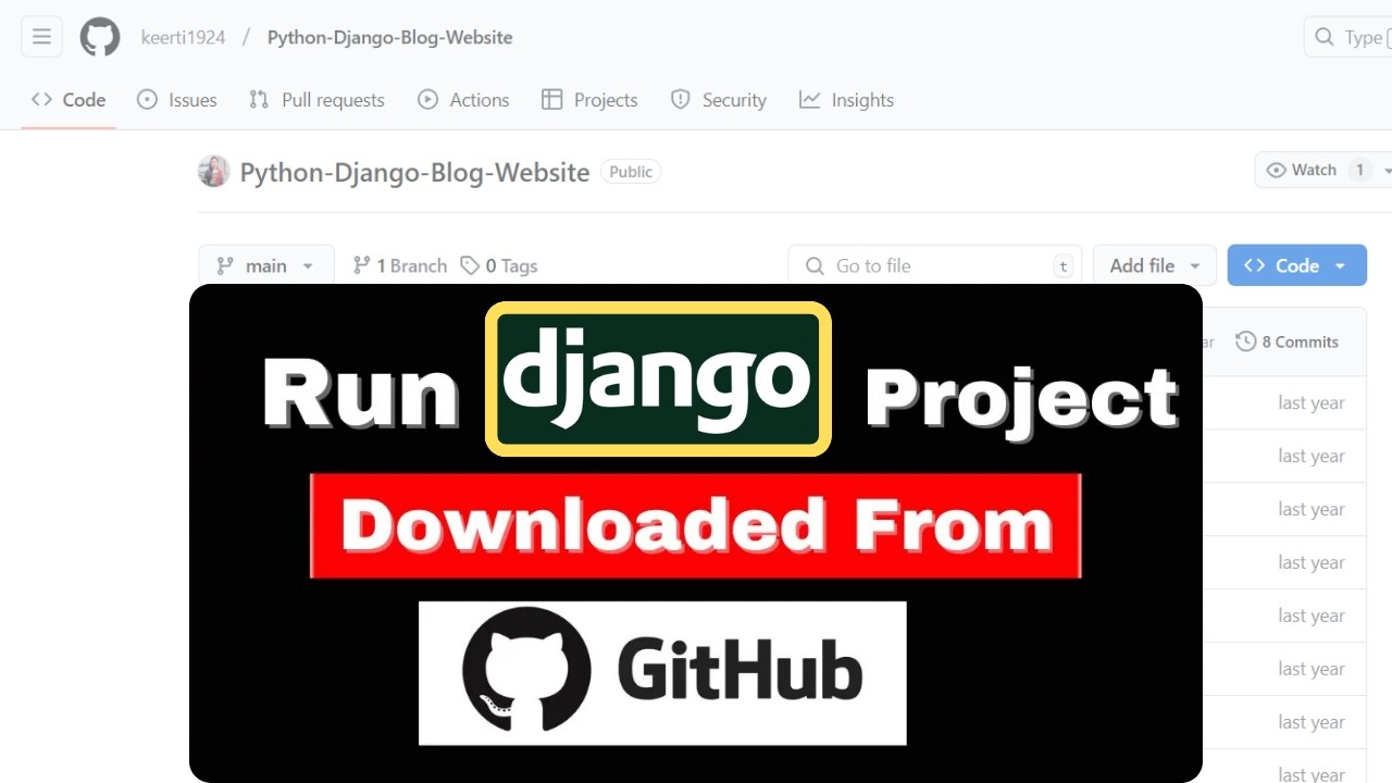 How To Run Django Project Downloaded From Github Youtube