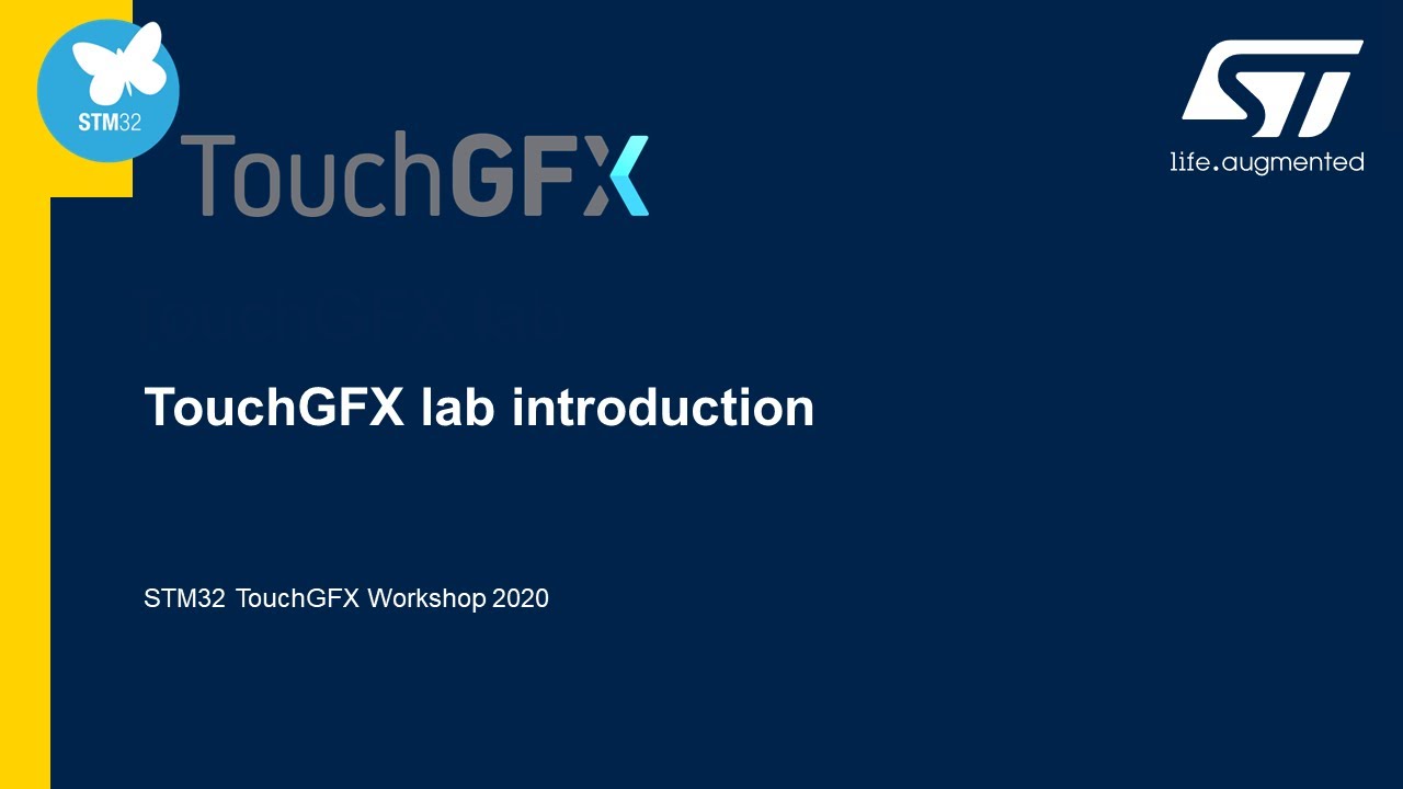 Stm32 Graphics Workshop 5 Touchgfx Lab Introduction Youtube