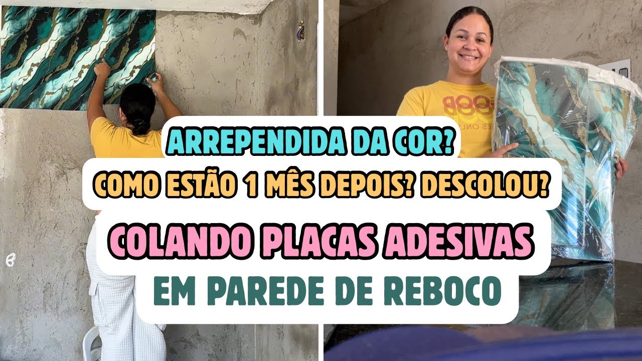 Como Colar Placas Adesivas Em Parede De Reboco Deu Certo As Placas