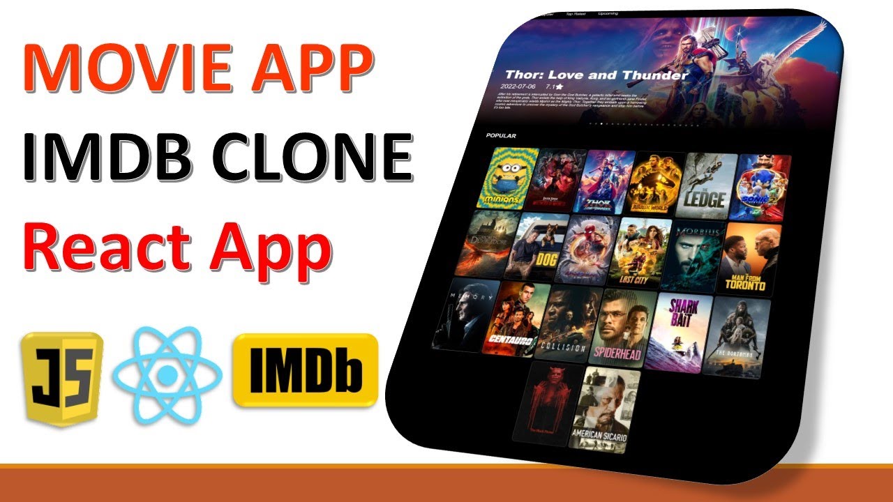 Movies App Imdb Clone React App Reactjs Project 2022 Youtube