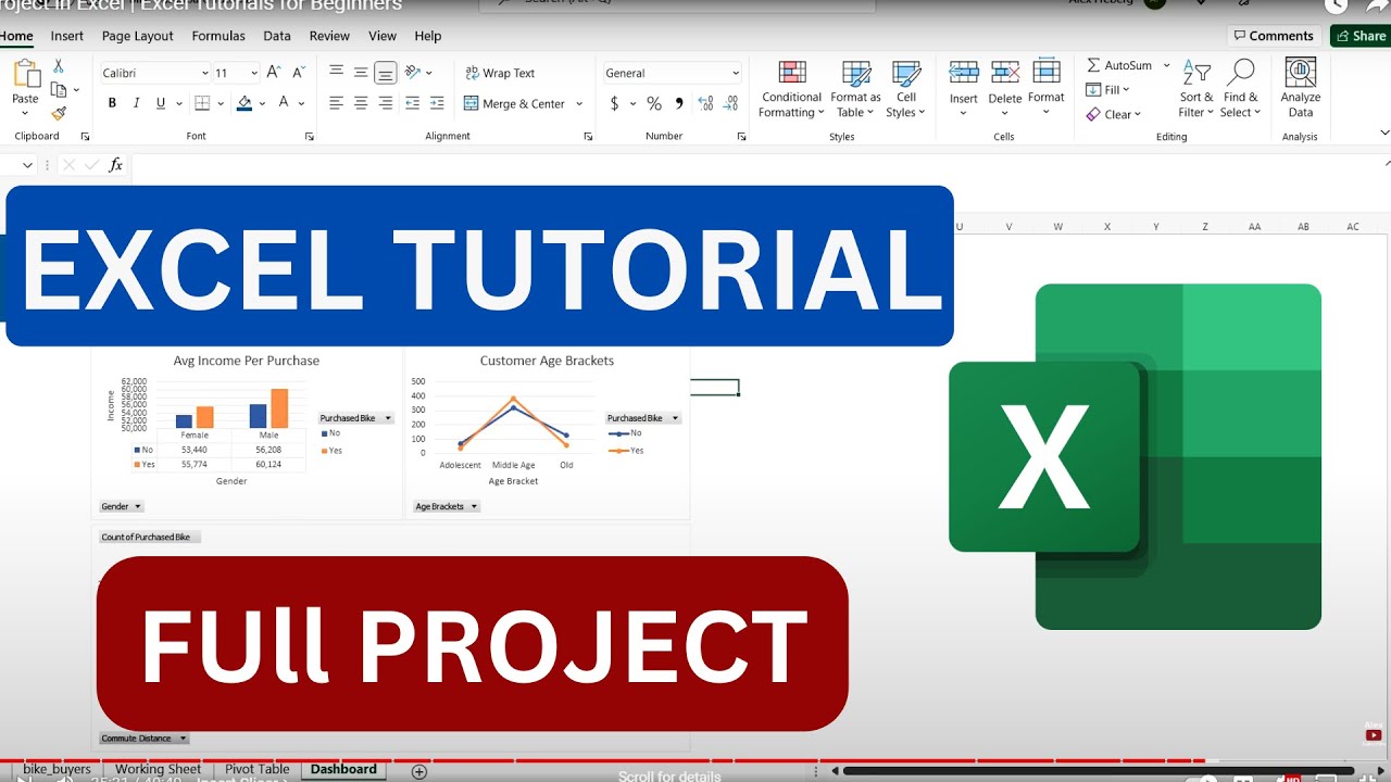 Full Project In Excel Excel Tutorials For Beginners Youtube
