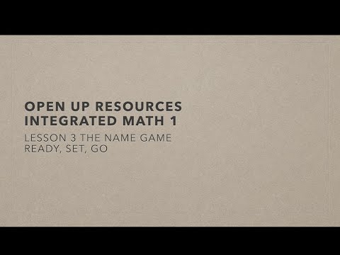 Our Math 1 Unit 2 Lesson 3 Ready Set Go Youtube