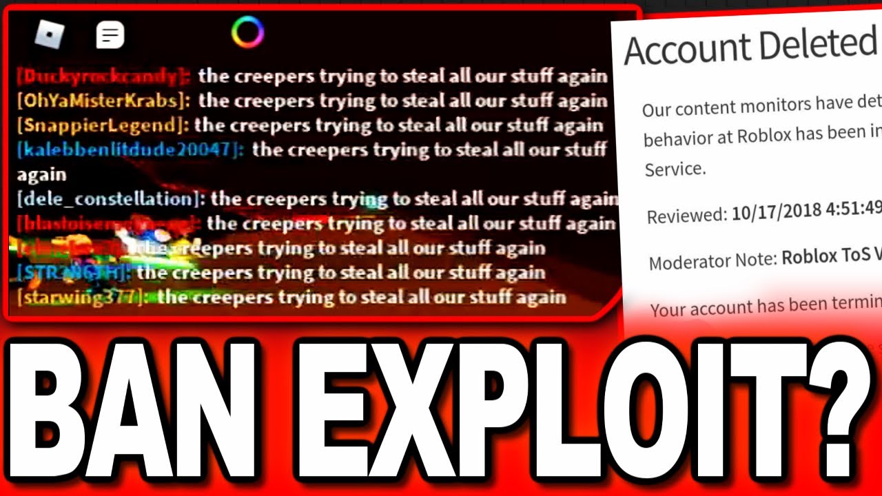 Roblox Exploit Bans Players Youtube