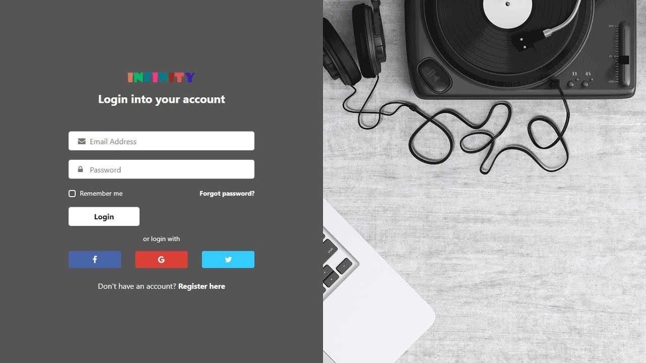 Responsive Login Form Using Html Css And Bootstrap Youtube