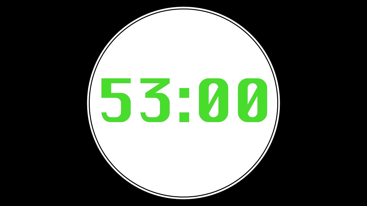 53 Minute Timer 4k 60 Fps Youtube