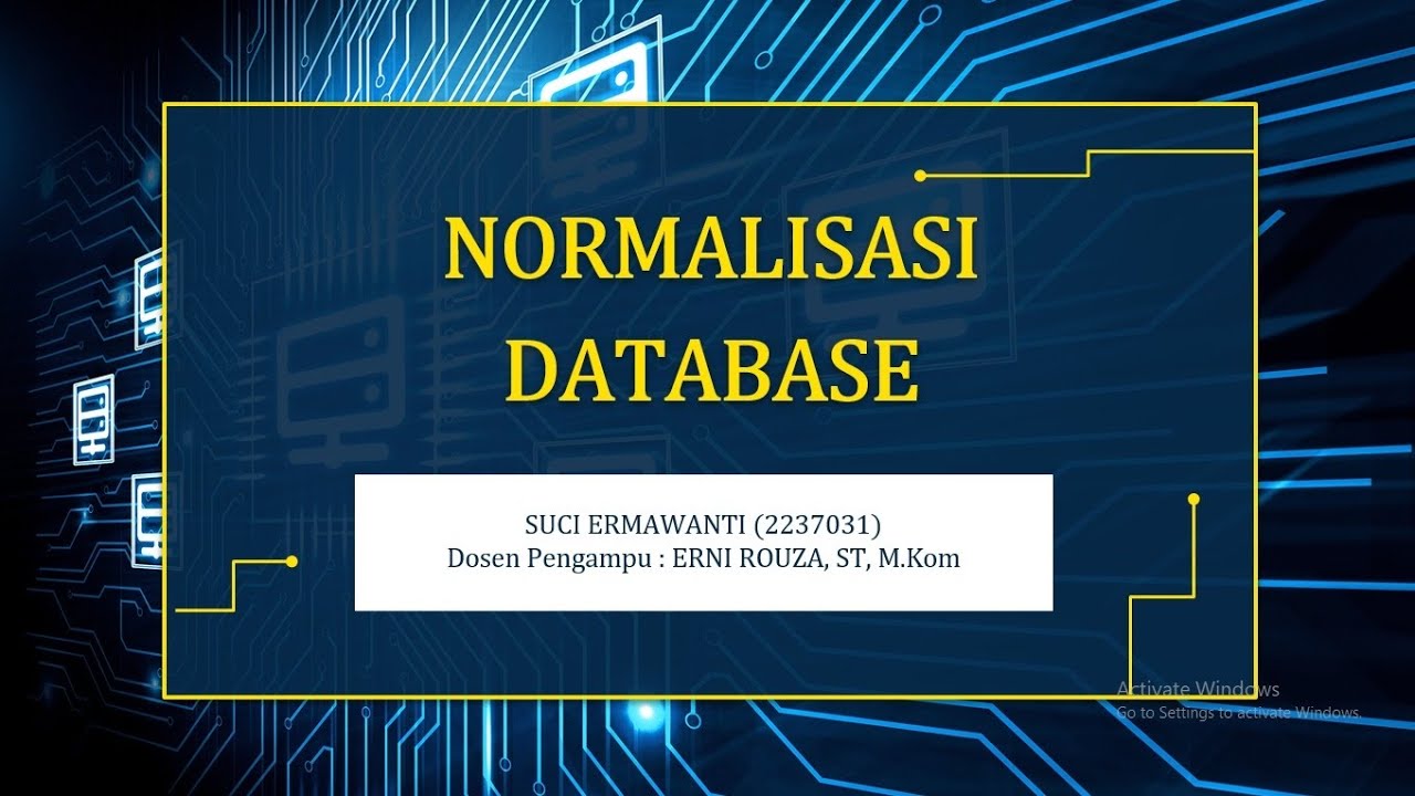 Normalisasi Database Youtube
