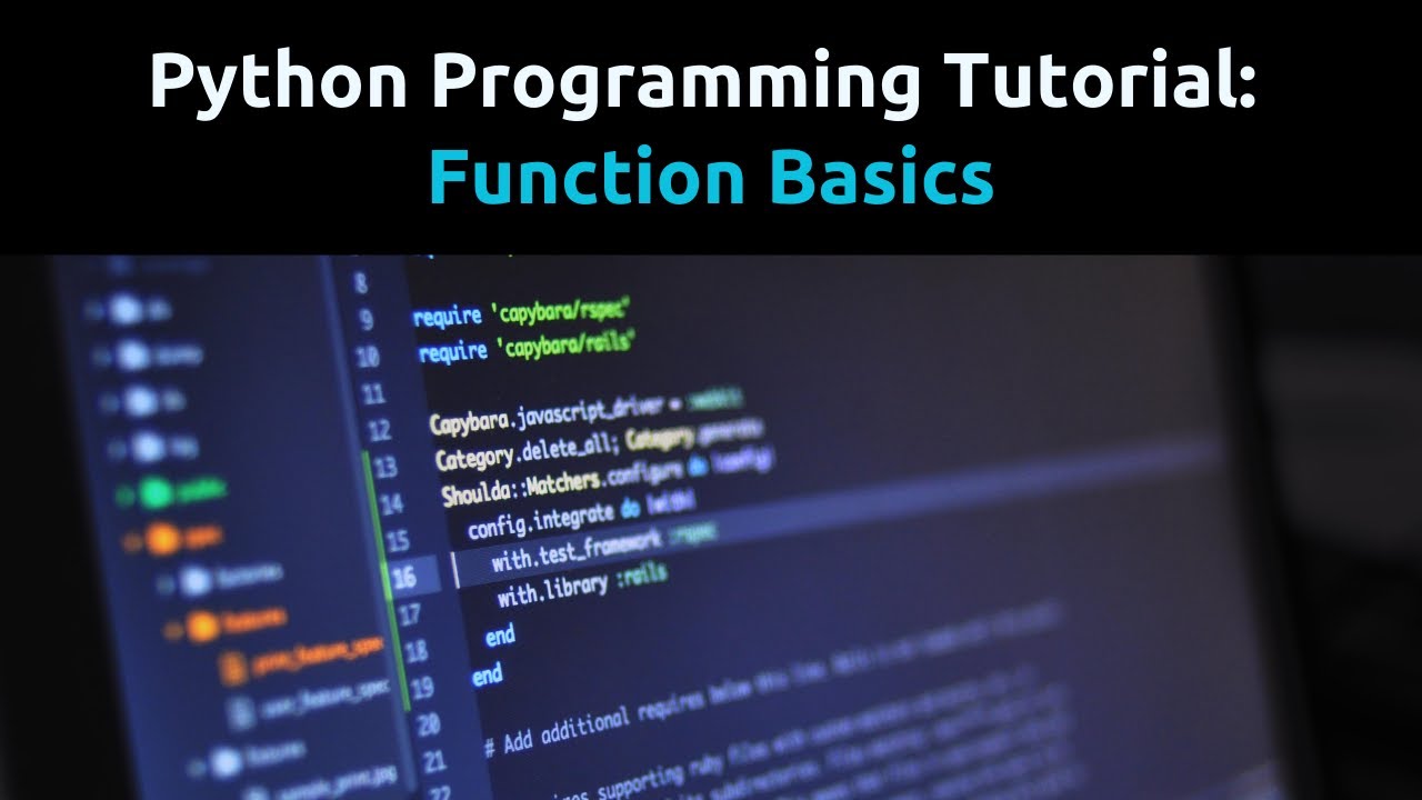 Python Tutorial Functions Youtube