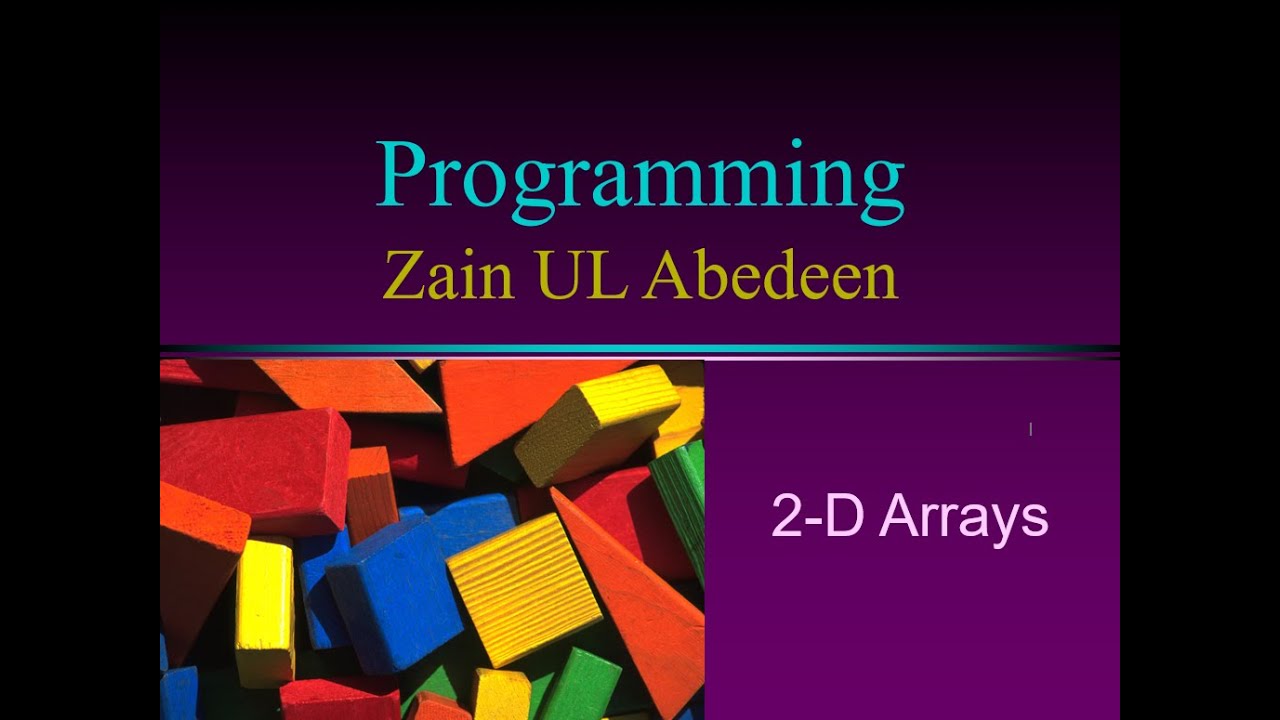 C Arrays 2d Array Youtube