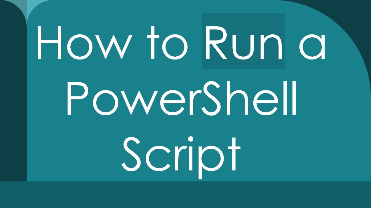 How To Run A Powershell Script Youtube