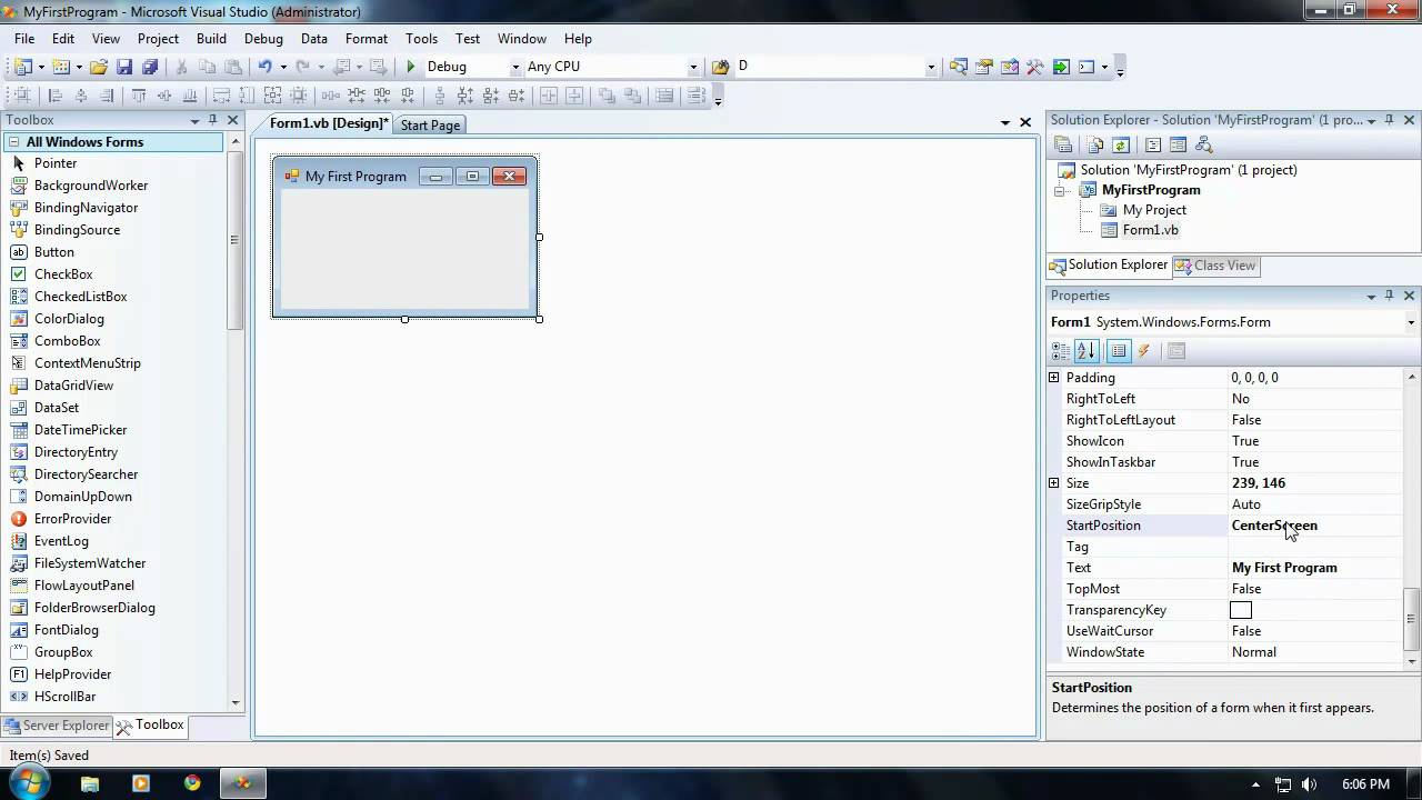 Vb Net Training Creating Your First Program 3 Youtube