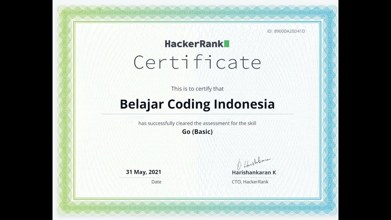 Hackerrank Go Basic Youtube