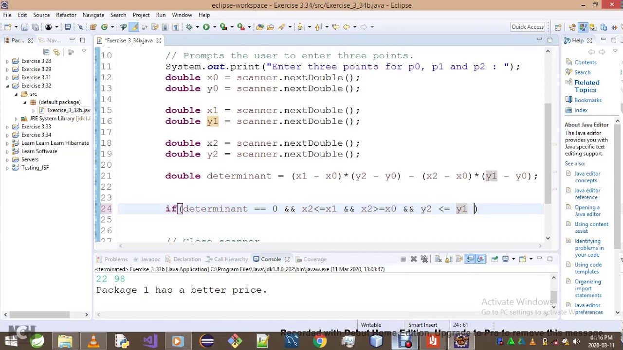 Introduction To Java Programming Exercise 3 34b Youtube