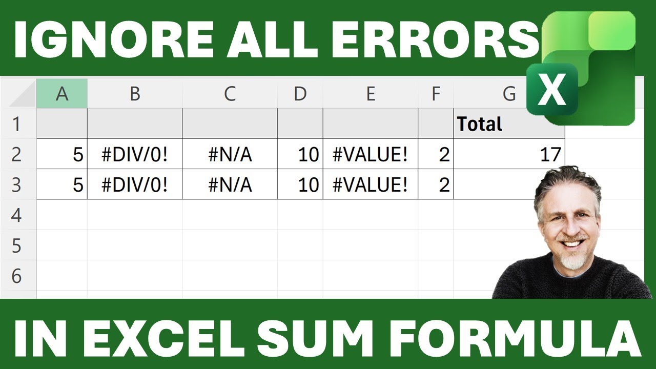 Ignore All Errors In Range For Excel Sum Formula 2 Methods Aggregate