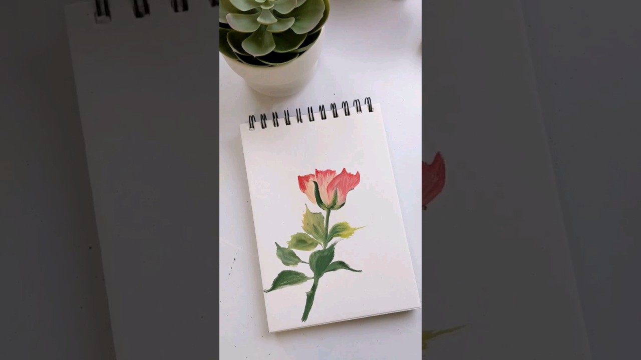 Easy Rose Painting Onestrokepaintingforbeginners Acrylicartwork