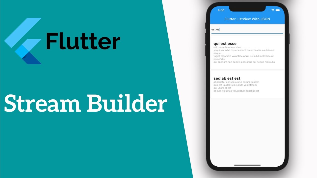 Flutter Stream Builder Youtube