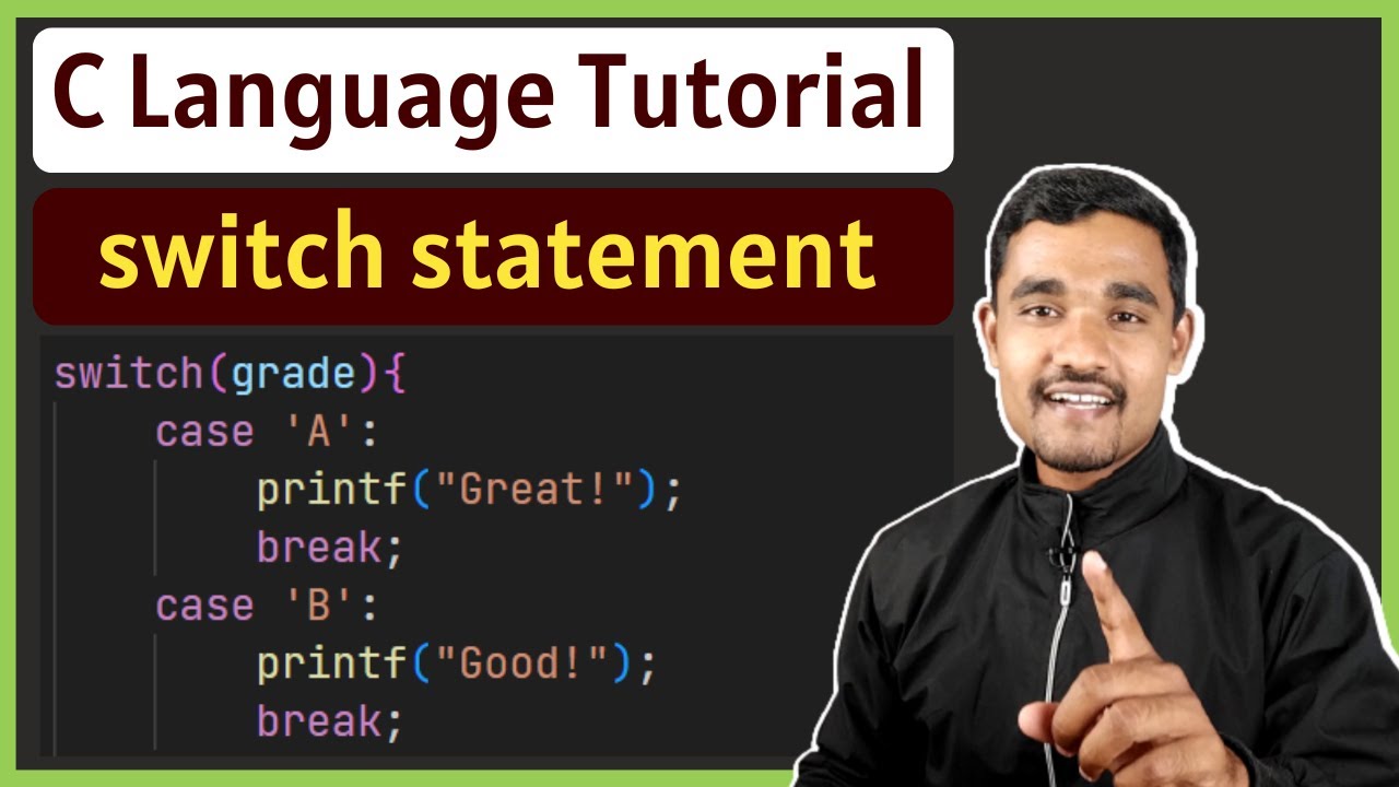 Switch Statement In C C Language Tutorial For Beginners Youtube