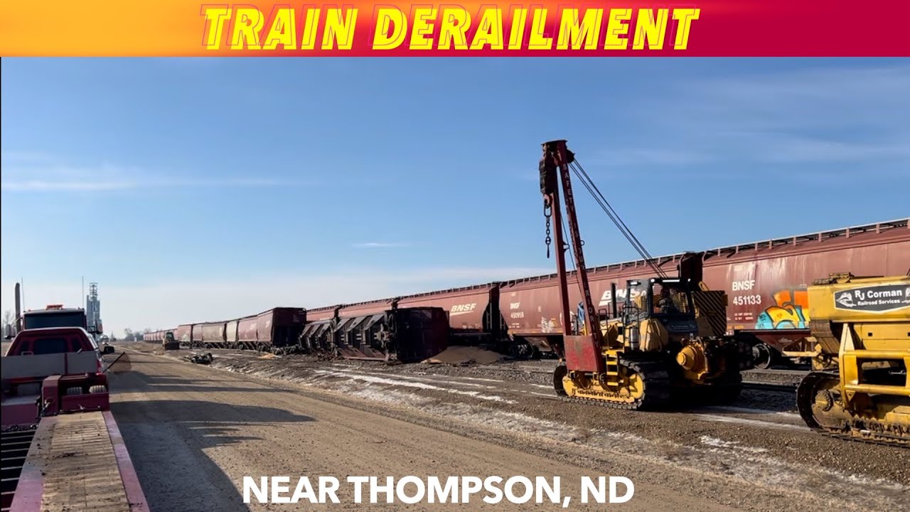 Breaking News Train Derailment Near Thompson North Dakota Youtube