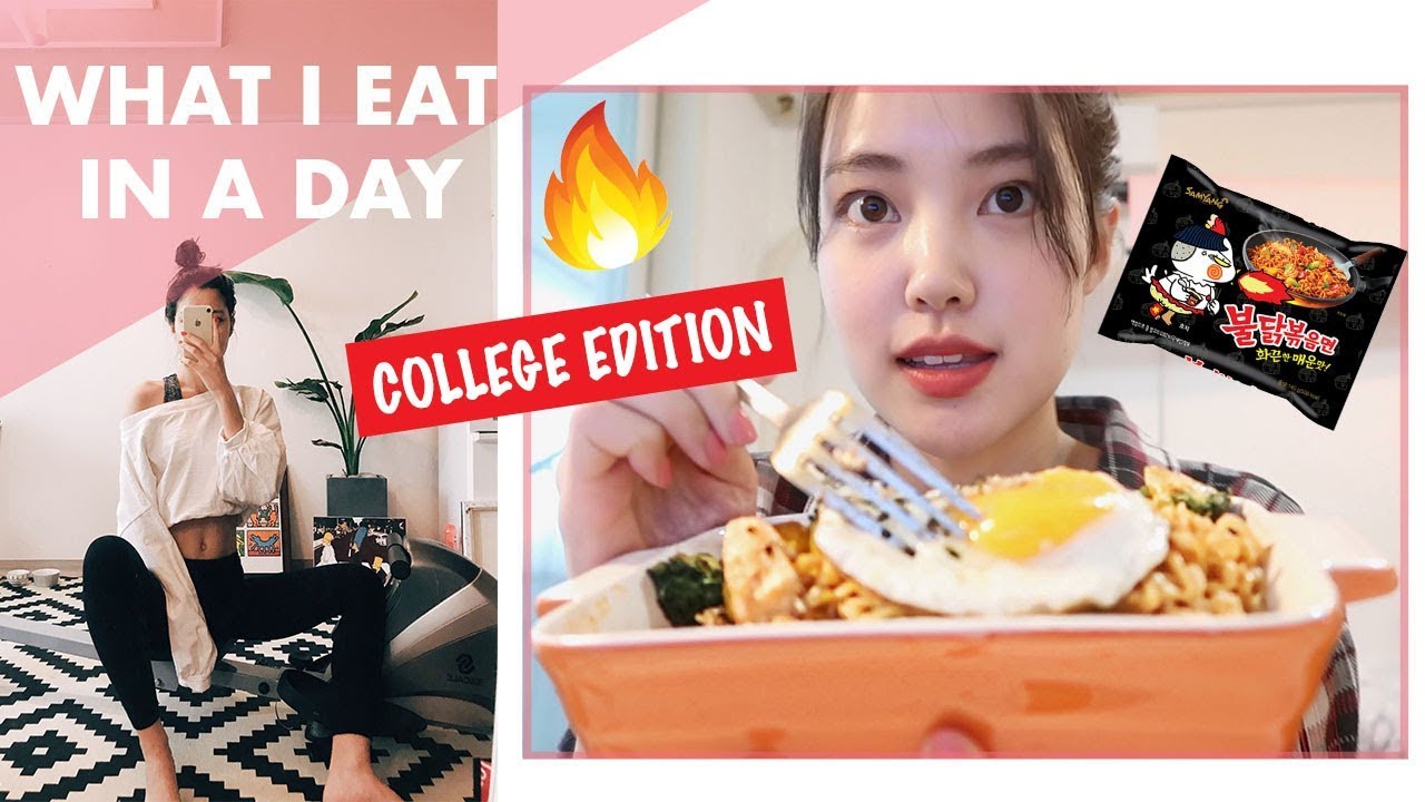 What I Eat In A Day As A College Student Youtube