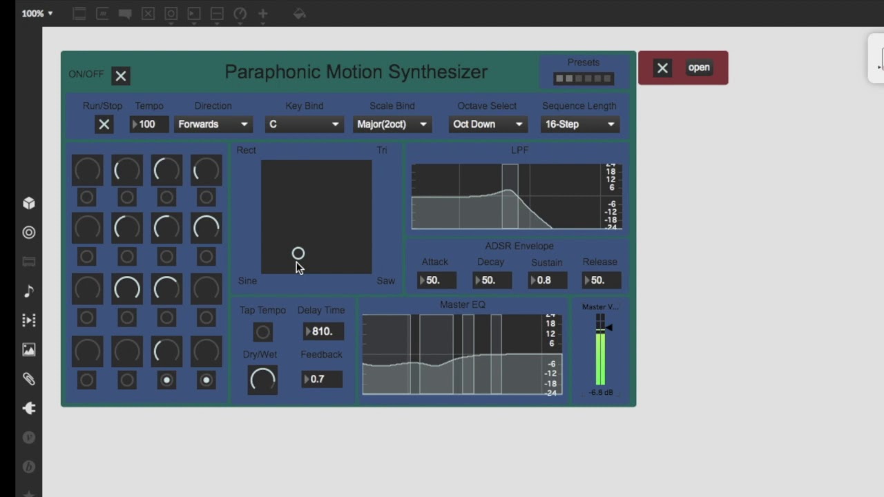 Paraphonic Motion Synthesizer Max Msp Youtube