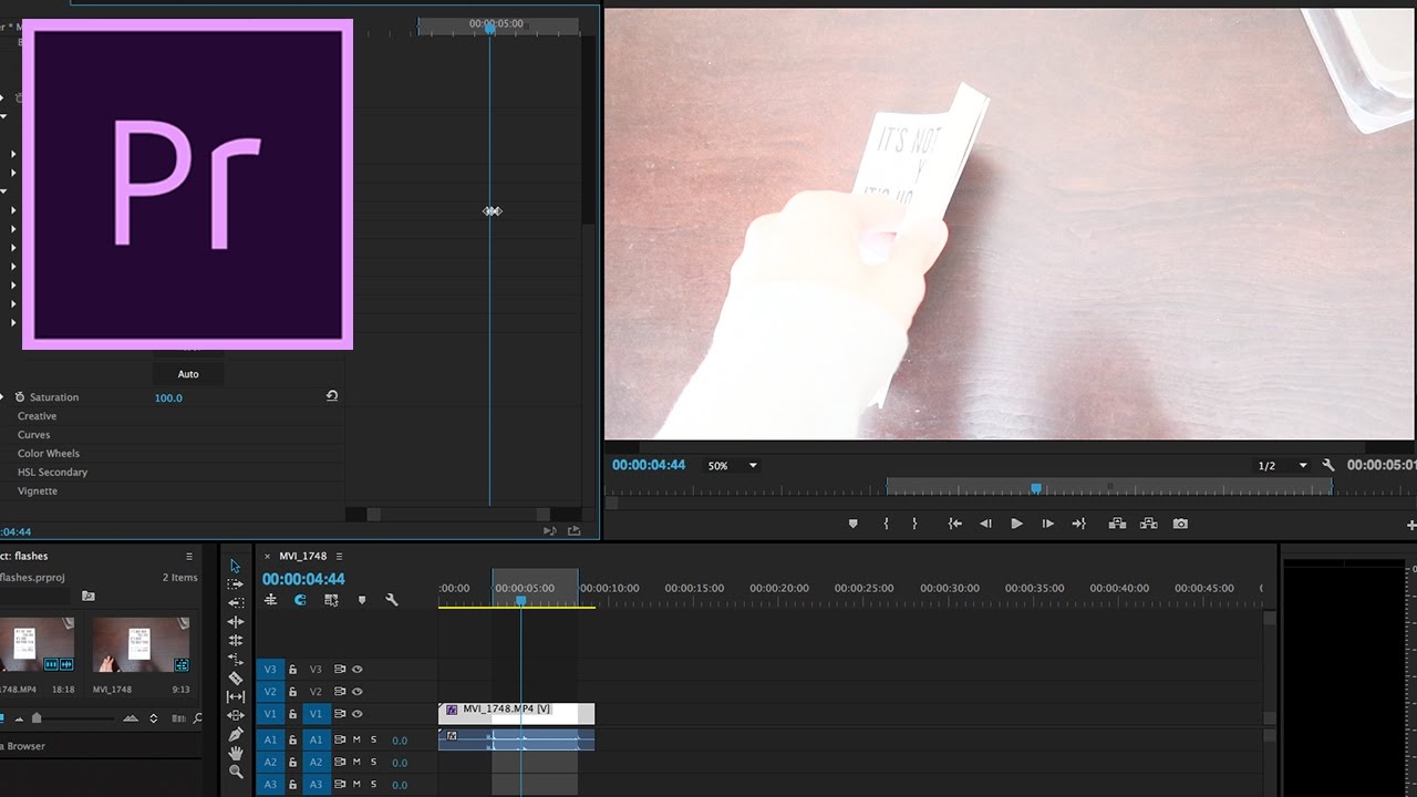 Adobe Premiere Pro Cc Tutorial How To Create A White Flash Effect