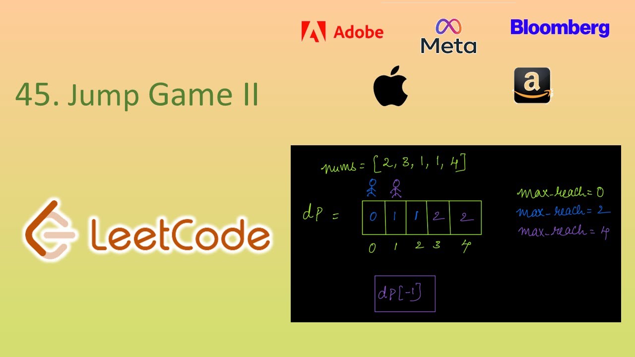 Jump Game Ii Dynamic Programming Python Leetcode 45 Top