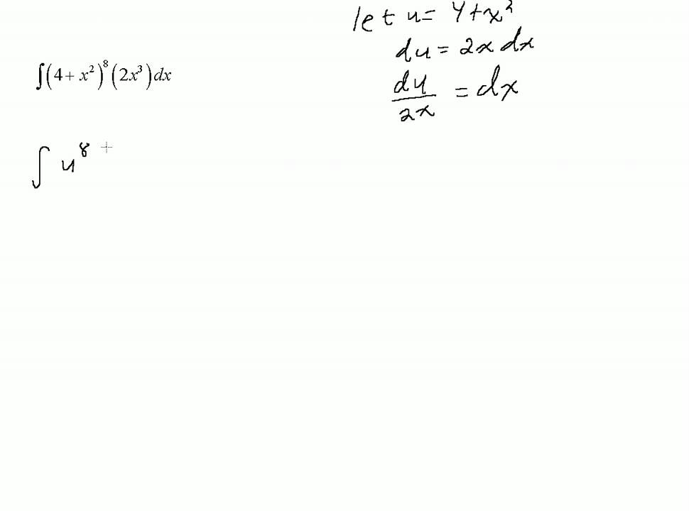 Calculus I Integral U Substitution Method 1 Youtube