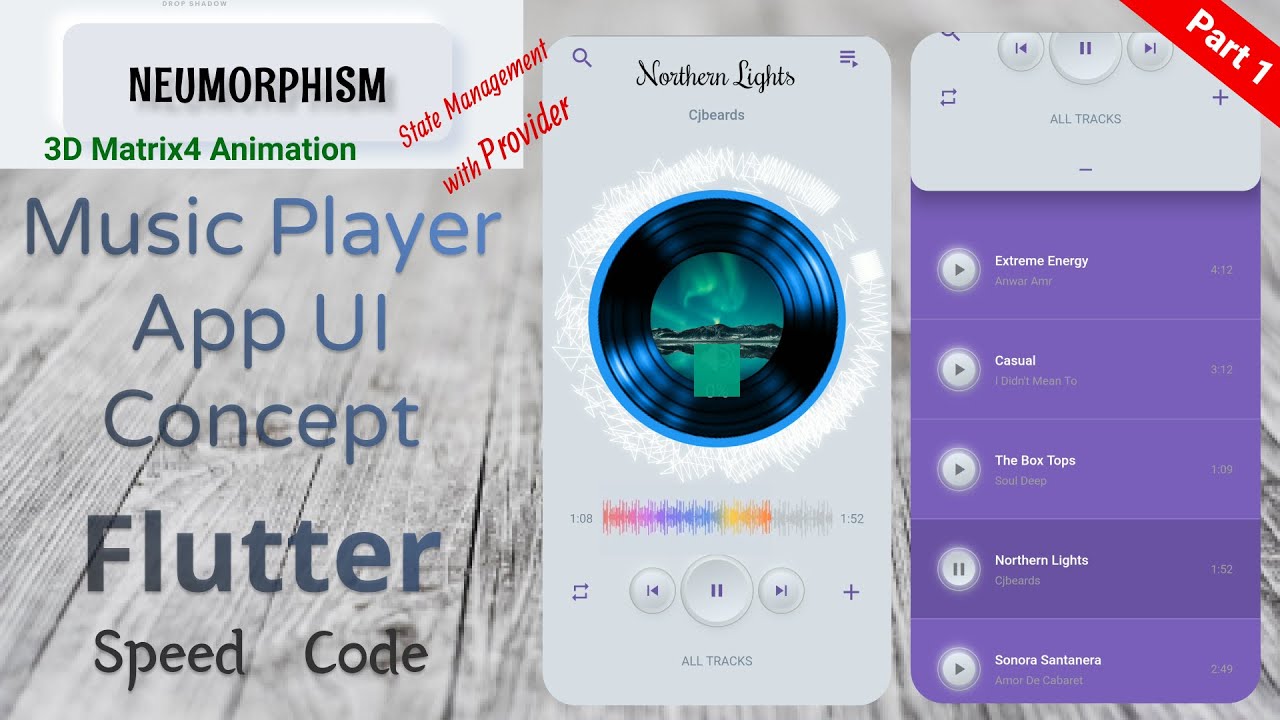 Flutter Speed Code Neumorphism Music Player App Ui Concept Provider