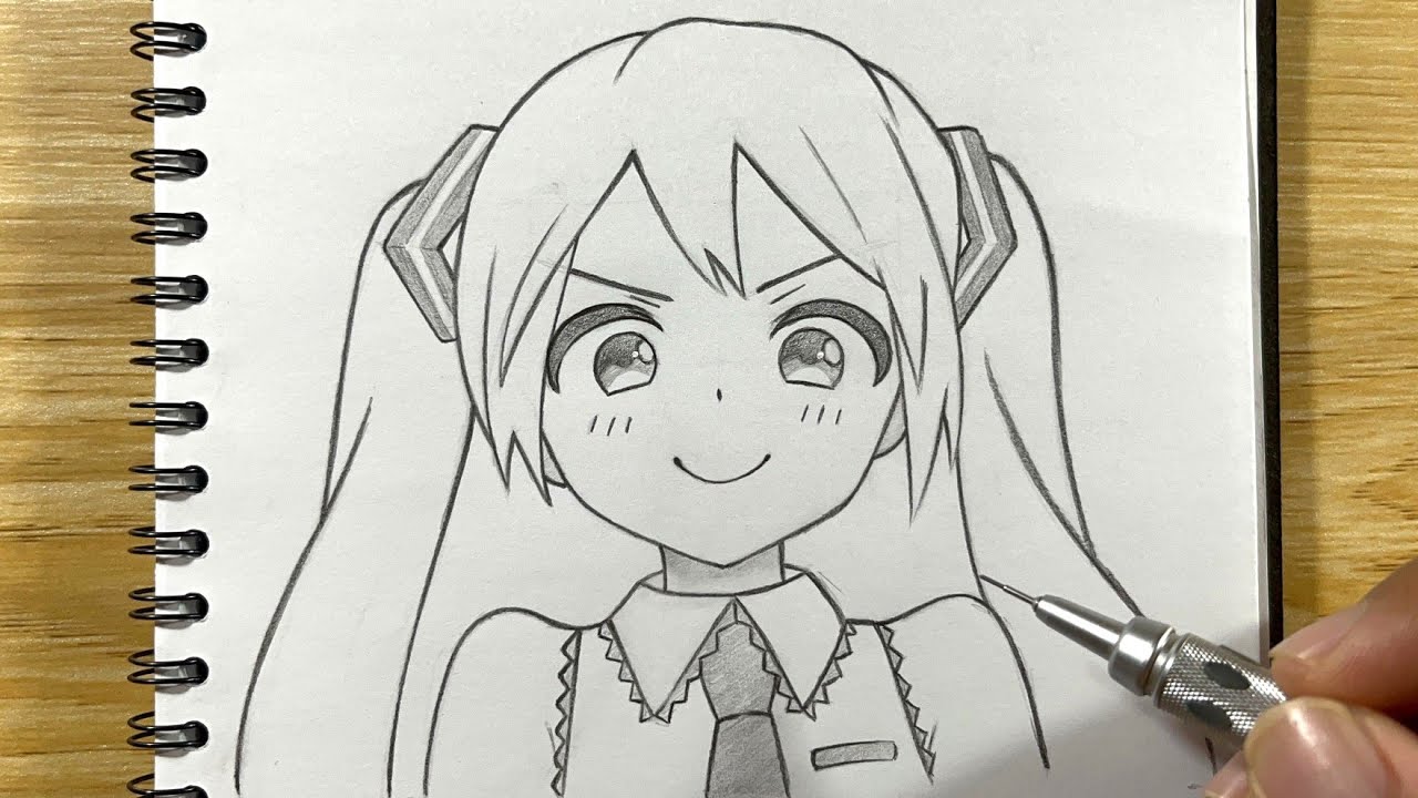 How To Draw Hatsune Miku Easy Anime Drawing Tutorial Easy To Draw