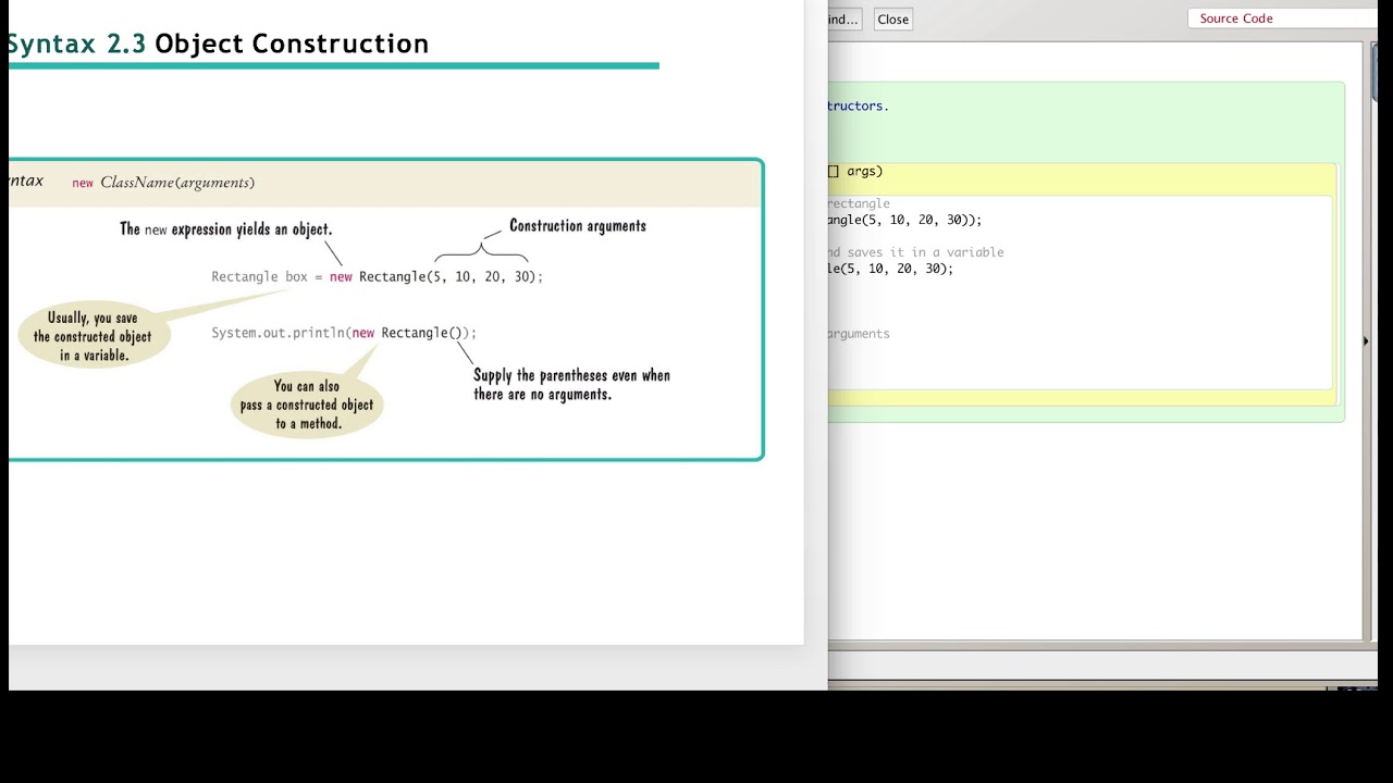 Java Constructor Demo Using Rectangle Youtube