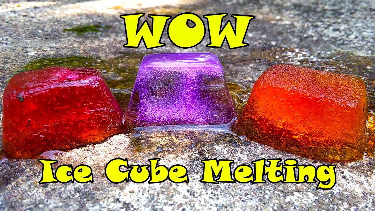 Relaxing Video Colourful Ice Cubes Melting Time Lapse 2021 Youtube