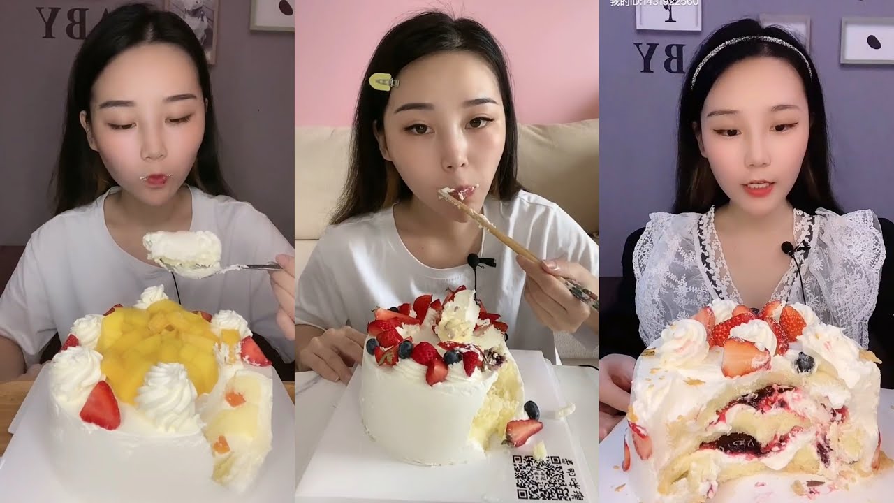 Asmr Mukbang Mukbang Sound Whole Creamy Cake Youtube