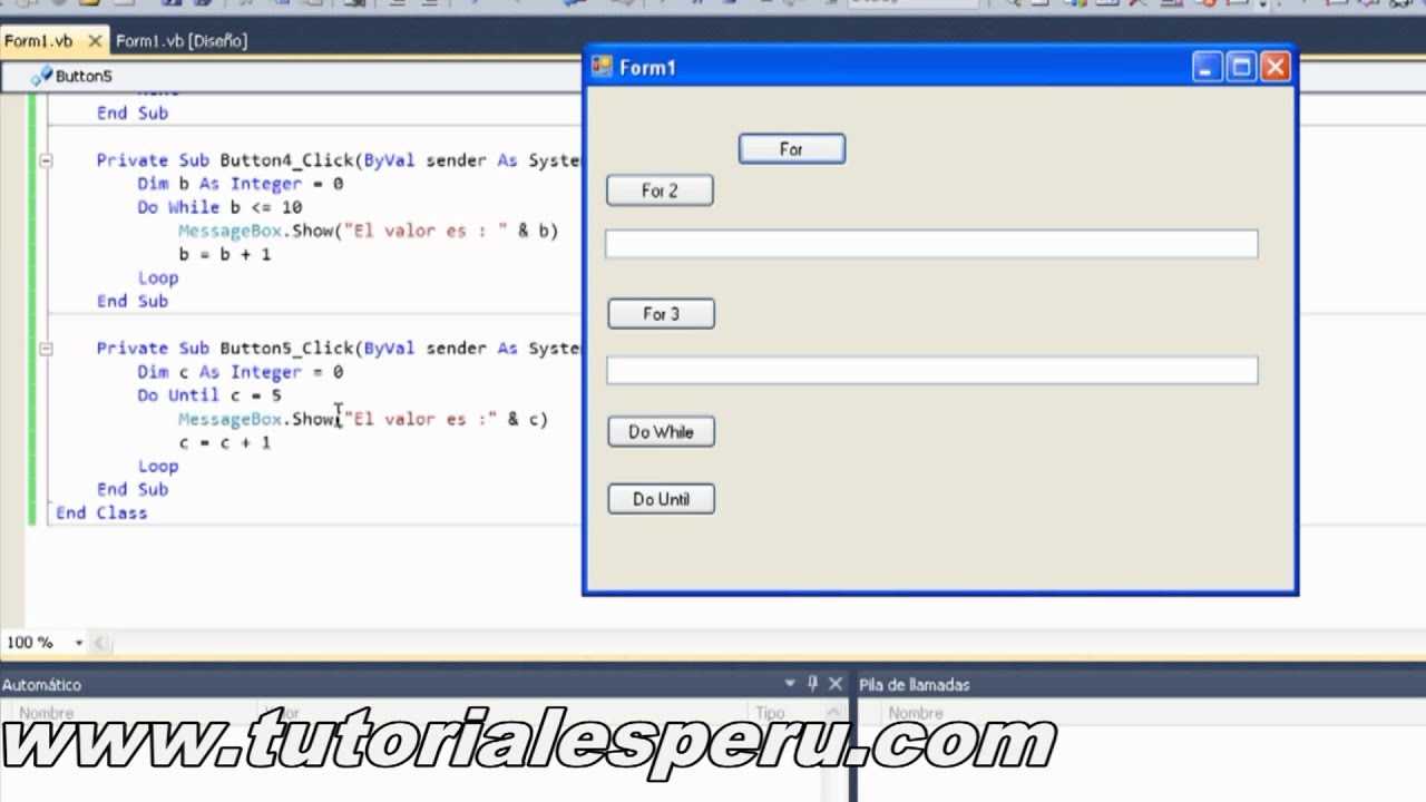 Visual Basic 2010 03 Bucle For Do While Y Do Until Parte 2 Youtube